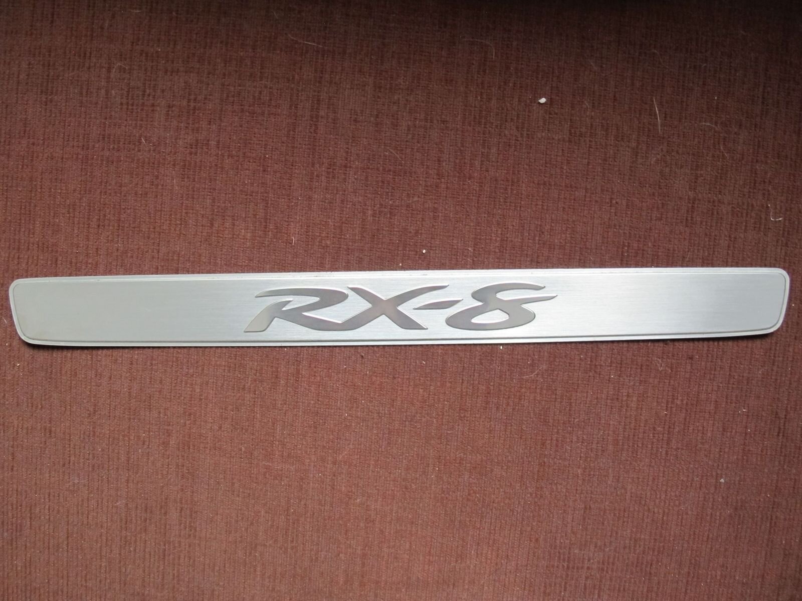 Mazda RX-8 Emblem Schriftzug Aluminium gebürstet / hochglanz Schrift